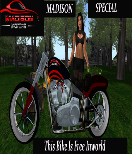Second Life Marketplace - Almost free Motorcycle Madison Special